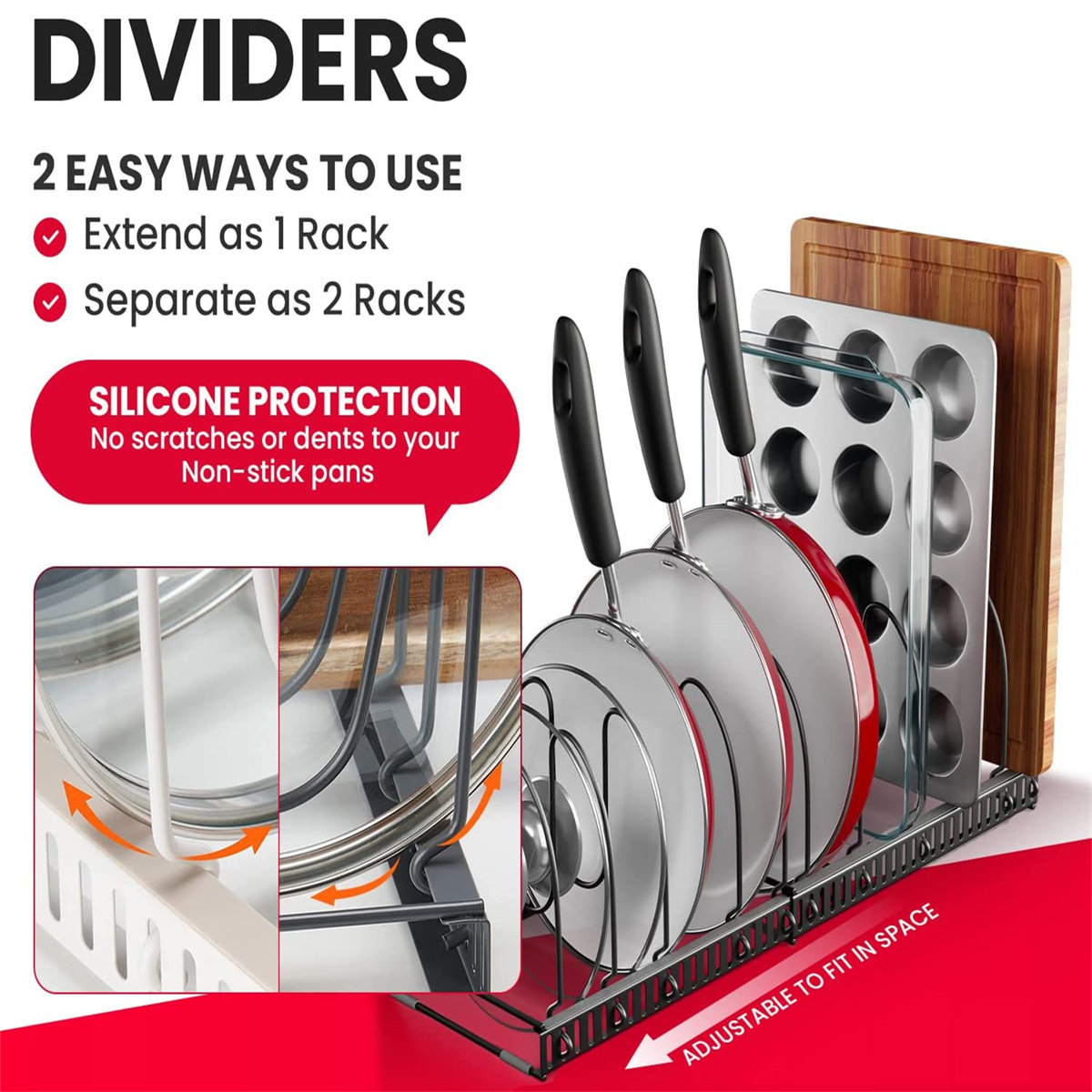 Prep & Savour Expandable Countertop / Cabinet Pot Rack | Wayfair