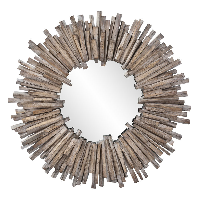 Union Rustic Isabella Round Wood Wall Mirror & Reviews | Wayfair
