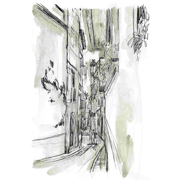 Wildon Home® Europe Street Sketches I by - Wrapped Canvas Print | Wayfair
