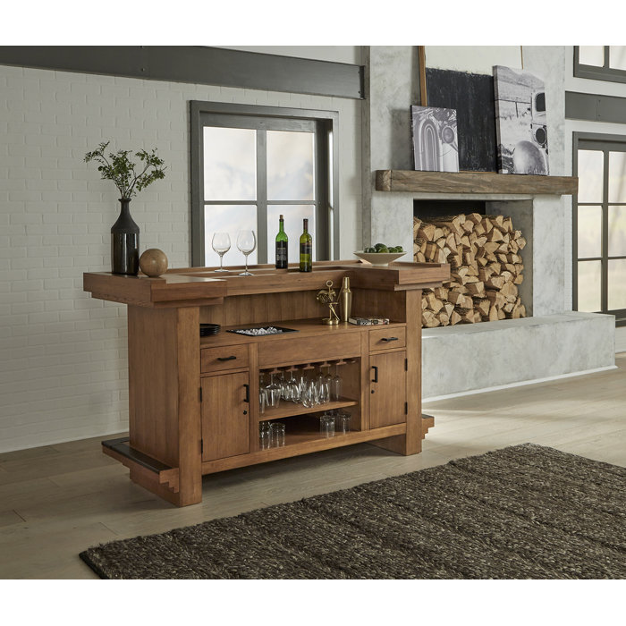 American Heritage Alta Home Bar with Wine Glass Storage | Wayfair