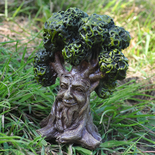 Dakota Fields Decorative Fairy Garden Man Face Tree Ent Statue ...
