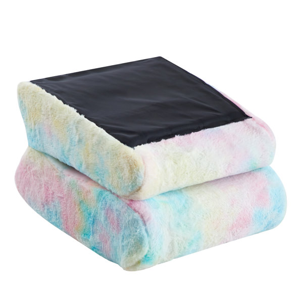 Urban Shop Rainbow Faux Fur Rocker Gaming Chair | Wayfair