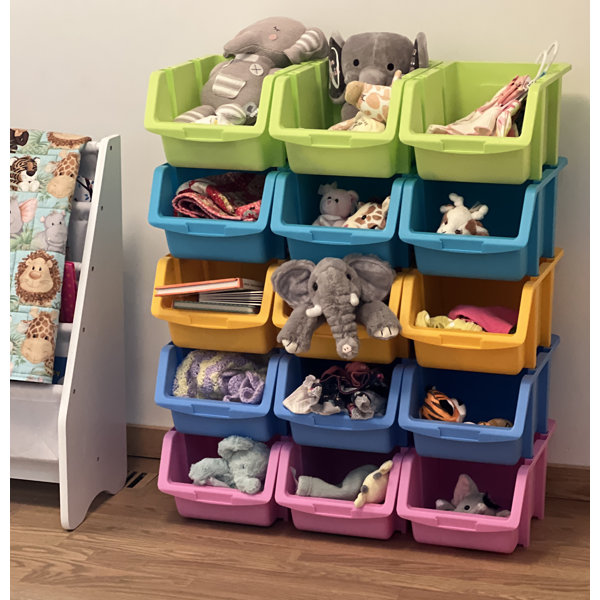 Rebrilliant Henriha Stacking Plastic Bin Set | Wayfair