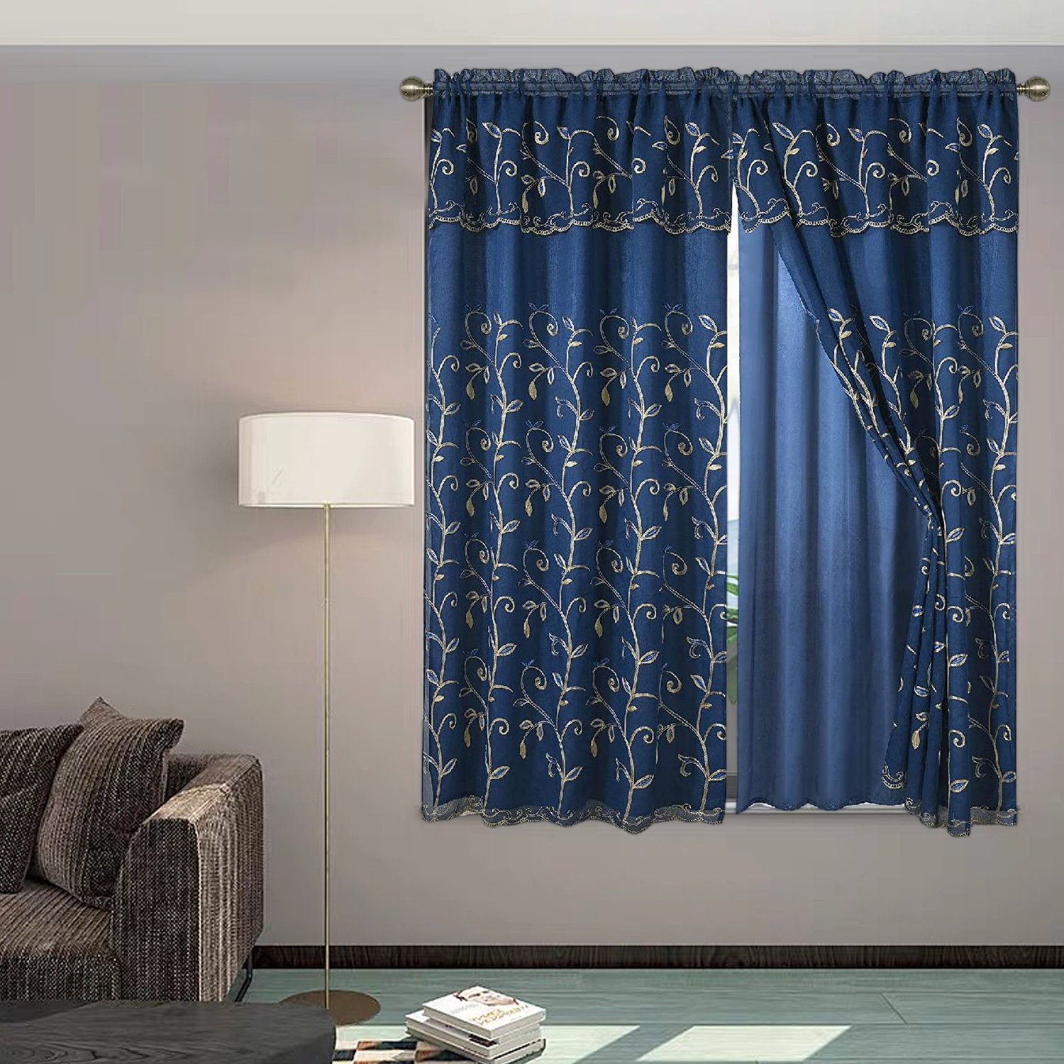 Winston Porter Eyass Polyester Room Darkening Curtain Pair | Wayfair