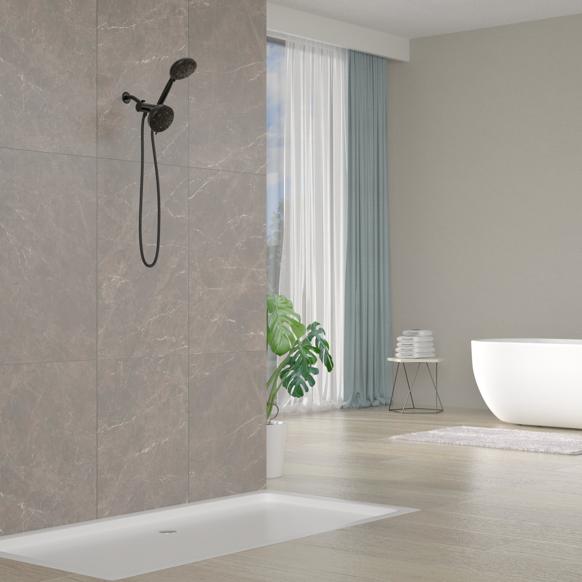 Logmey Multi Function Dual Shower Head Wayfair
