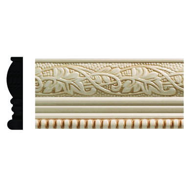 Ornamental Mouldings Hardwood Embossed Rope Trim Moulding 1.38" H x 96 ...