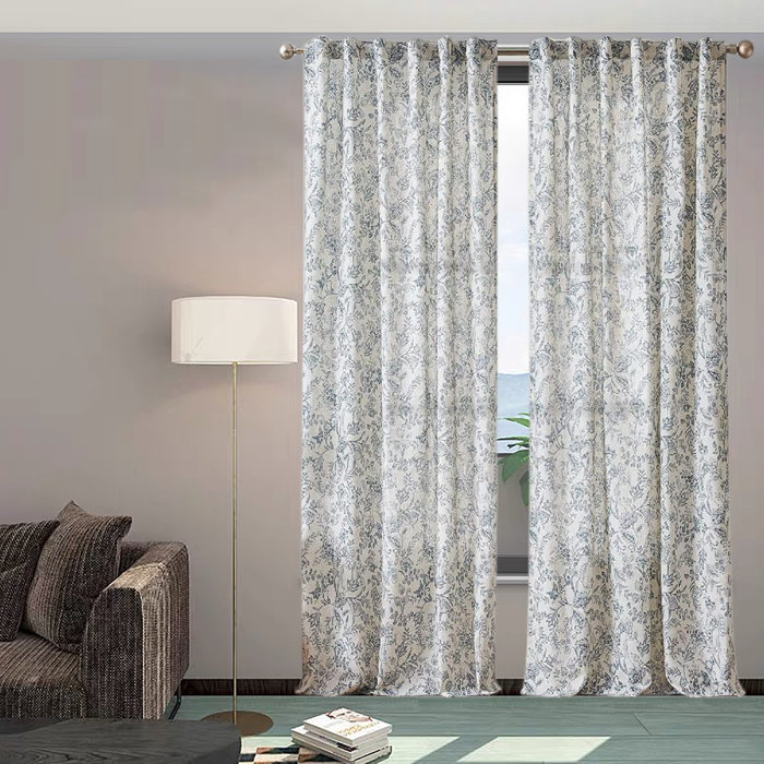 Winston Porter Linen Semi-Sheer Sliding Panel Pair | Wayfair