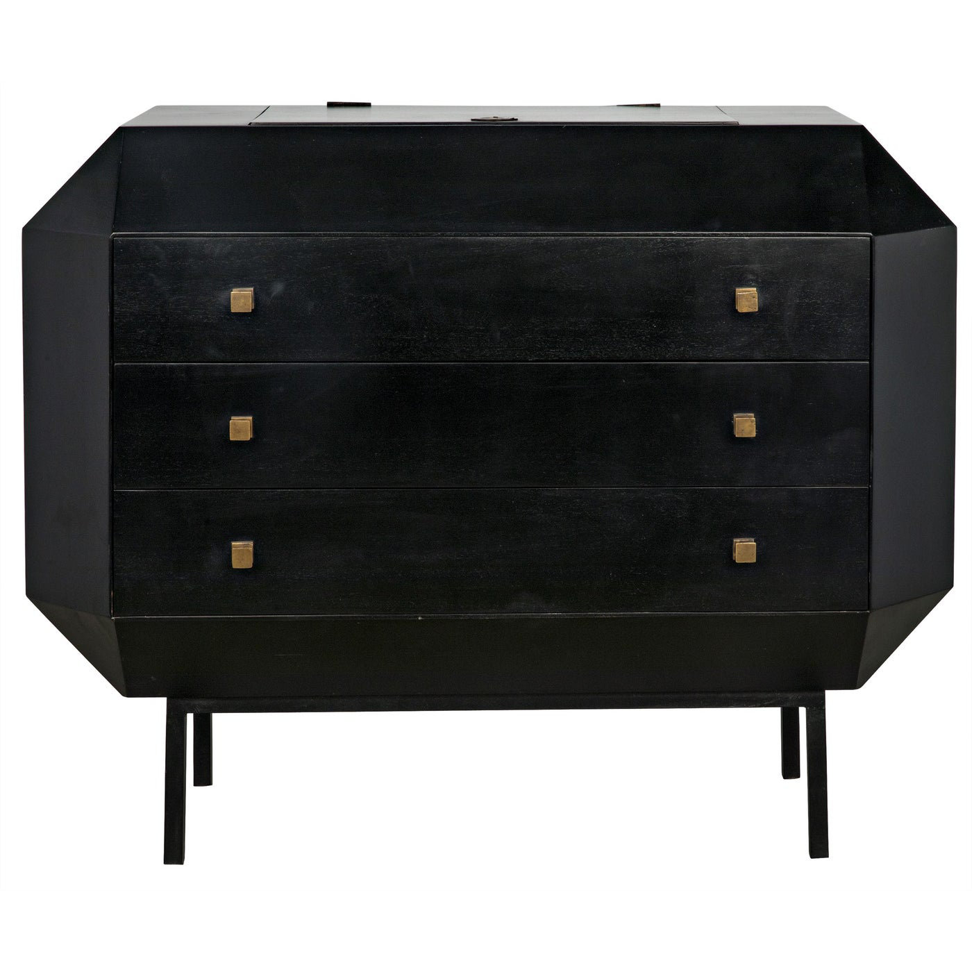 Noir Rhiana Solid Wood Accent Chest | Wayfair