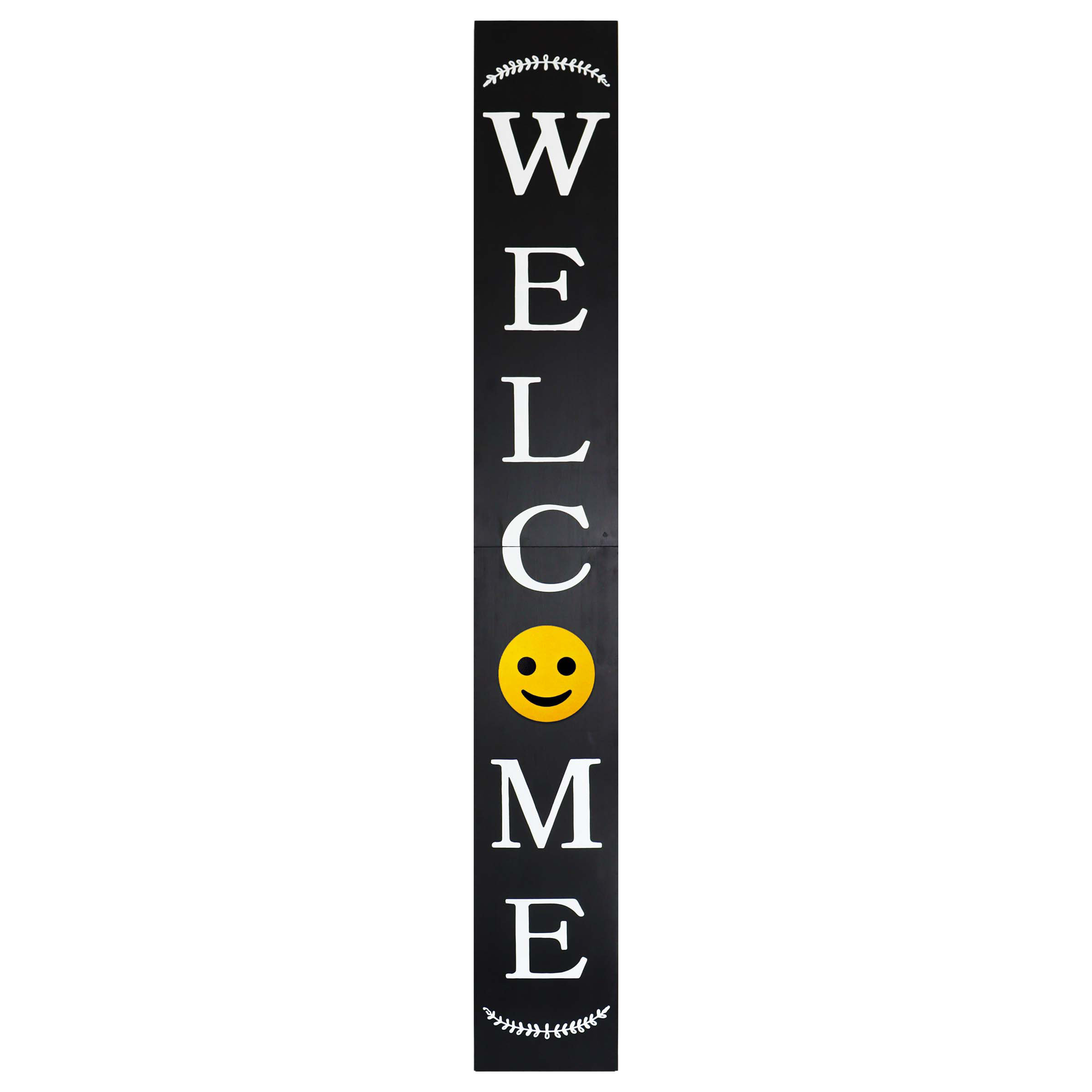 Gracie Oaks Kornel Smiley Face Welcome Sign | Wayfair