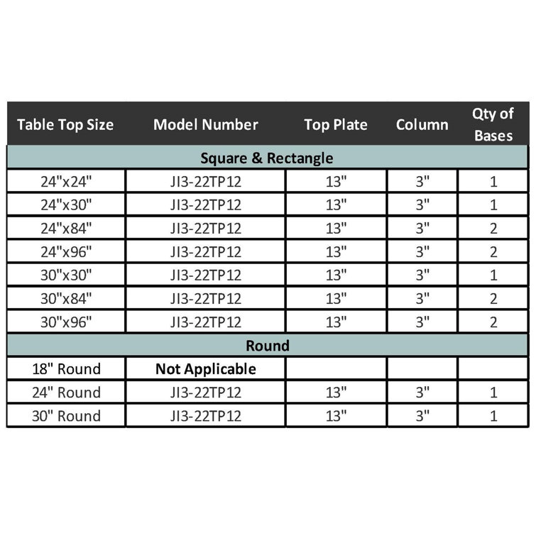 JI Bases Jl Bases 28.25" Cross Table Base & Reviews | Wayfair