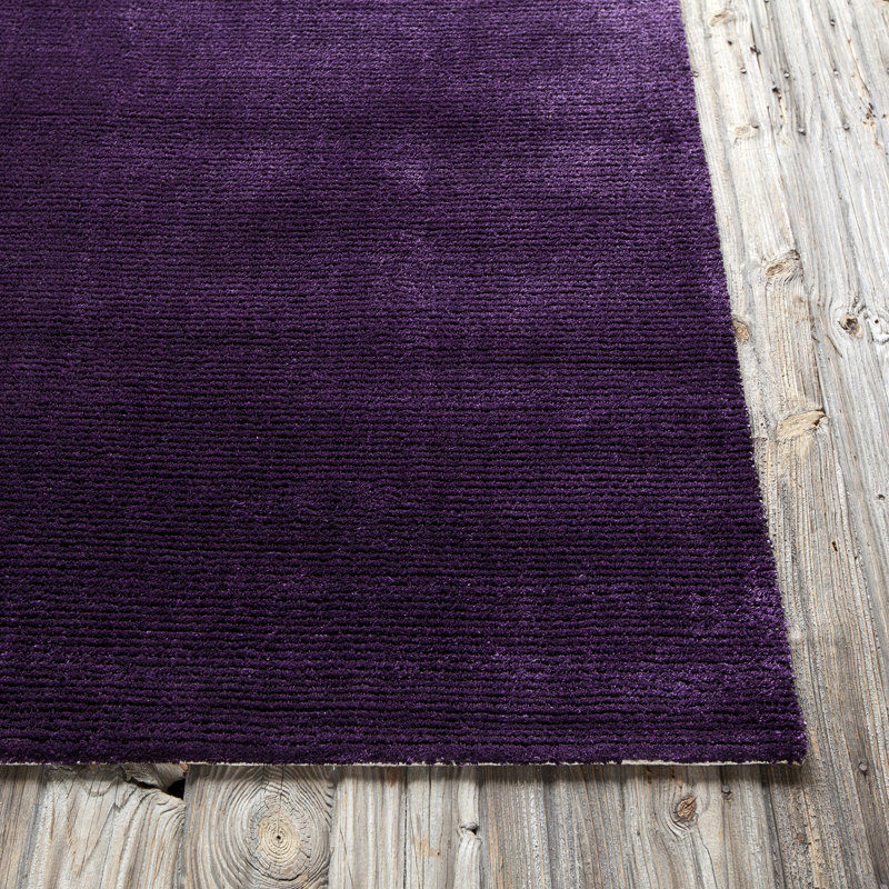 Williston Forge Gilberte Handmade Dark Purple Rug | Wayfair