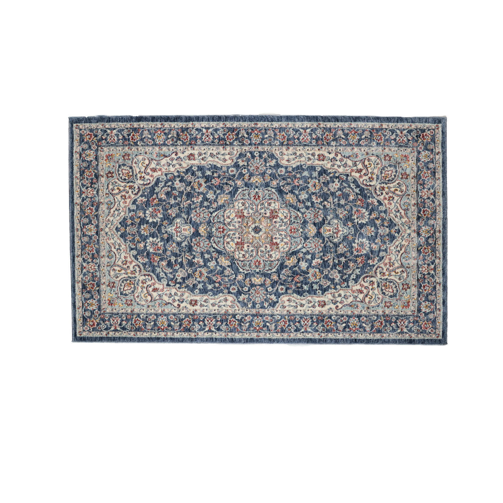 Laura Ashley Machine Woven / Power Loomed Performance Navy/Cream/Gray ...