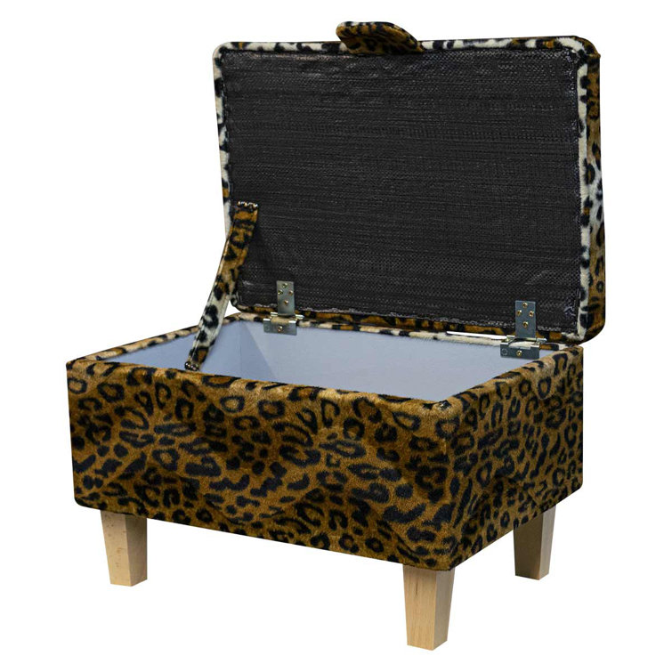 Beaumont 50cm Leopard Print Storage Ottoman | Wayfair.co.uk