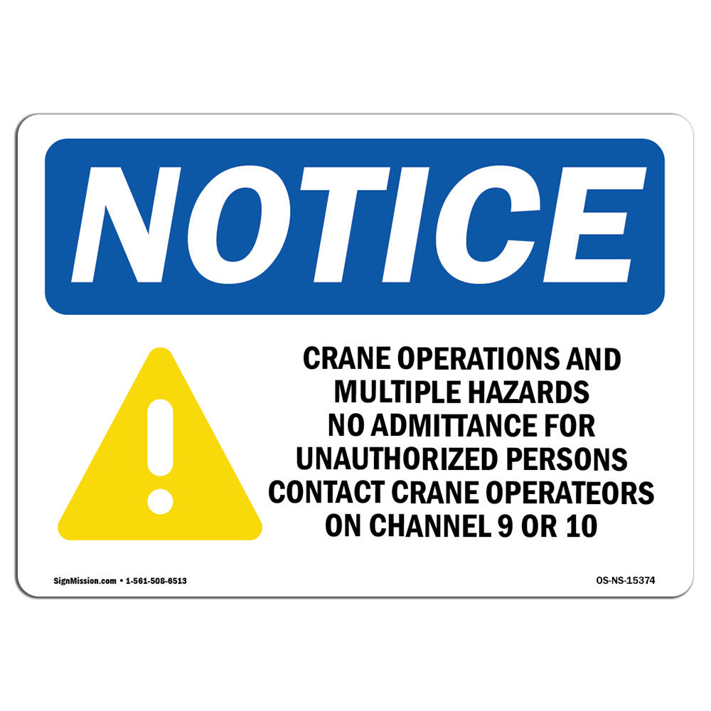 SignMission Crane Operations and Multiple Hazards Sign | Wayfair
