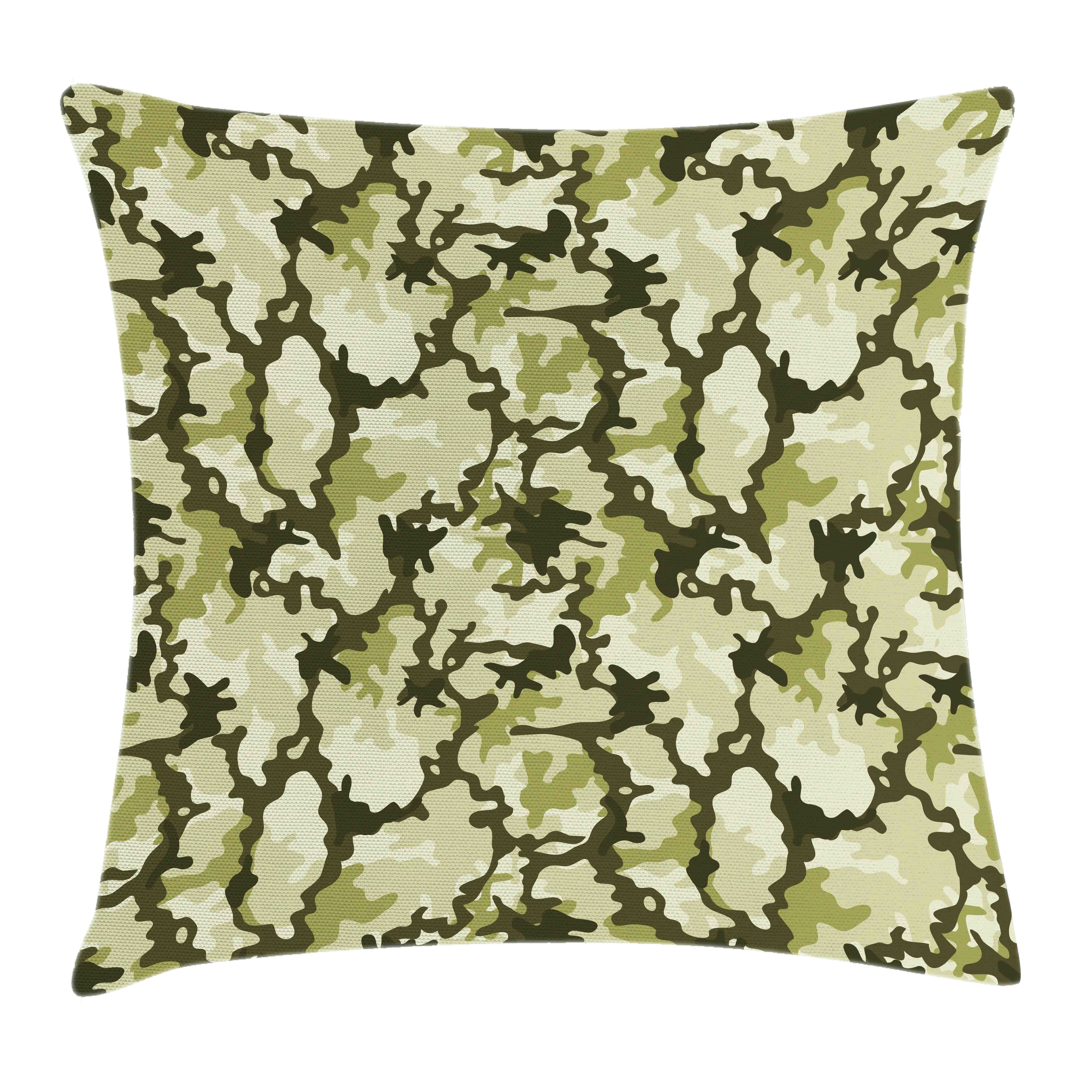 Ambesonne Army Jungle Camouflage Square Pillow Cover | Wayfair