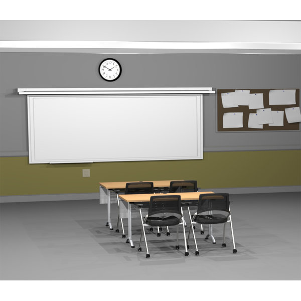 TeamWORK Tables 4 Person Training Meeting Seminar Tables with Modesty ...