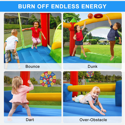 Klo Kick 15.3'x 12' 840D Large Bounce House Oxford Inflatable Bouncers ...