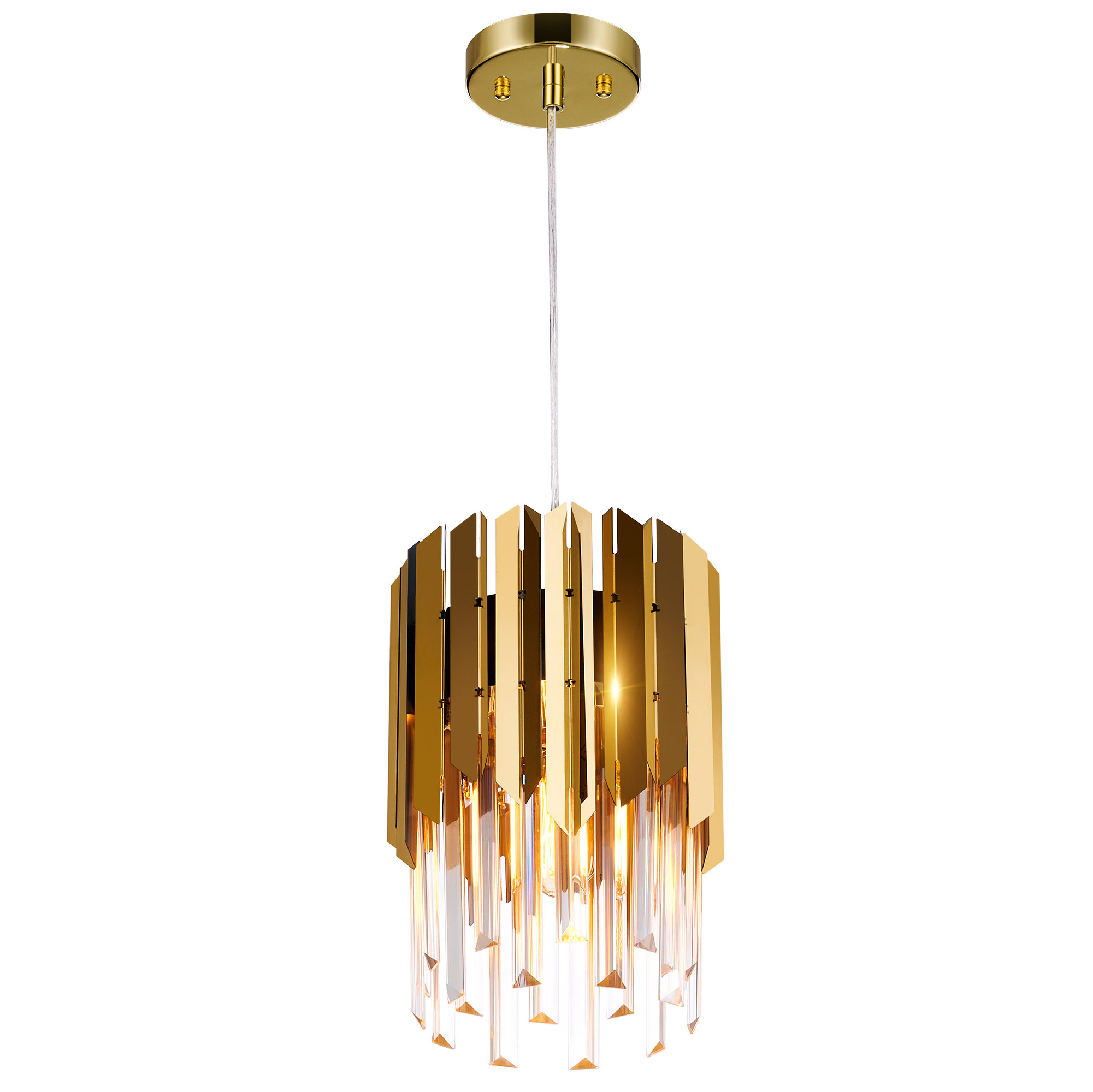 Willa Arlo Interiors Oviedo 1 - Light Unique Cylinder Pendant with ...