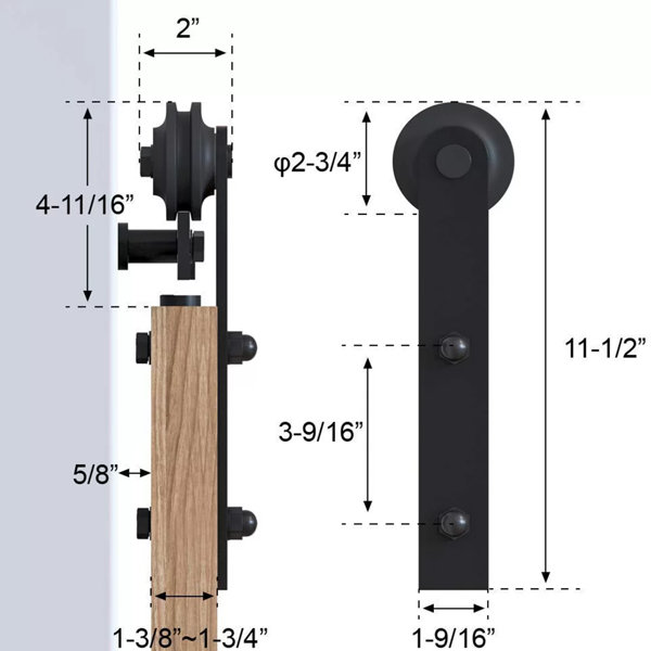 Watchmen Standard Single Barn Door Hardware Kit | Wayfair