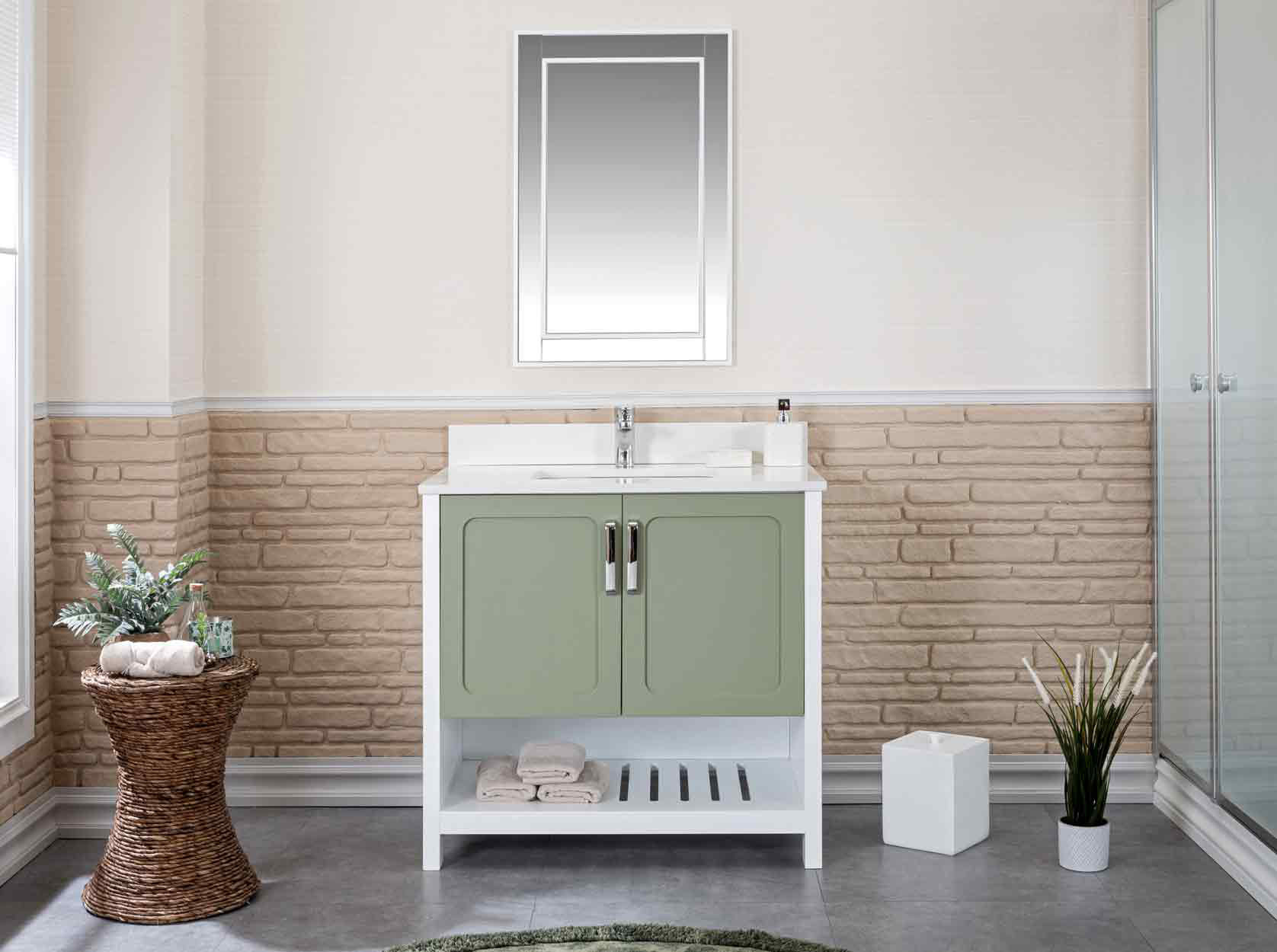 Adorn Vanity Florin 36'' Free-standing Single Bathroom Vanity with ...