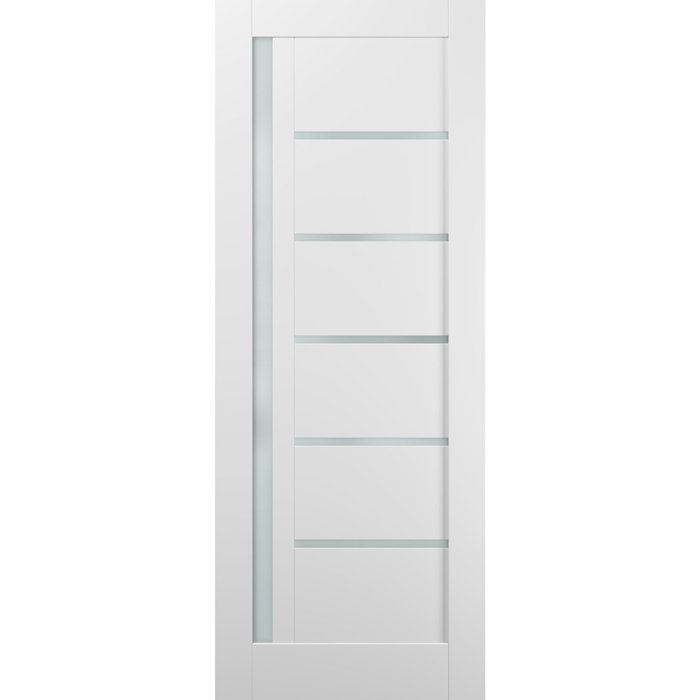 SARTODOORS Quadro Frosted Glass Standard White Door Slab | Wayfair