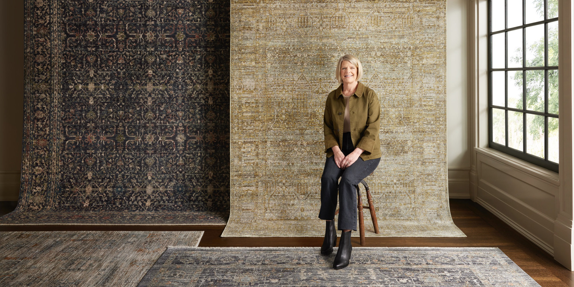 Jean Stoffer x Loloi Katherine Beige / Mist Area Rug. & Reviews ...