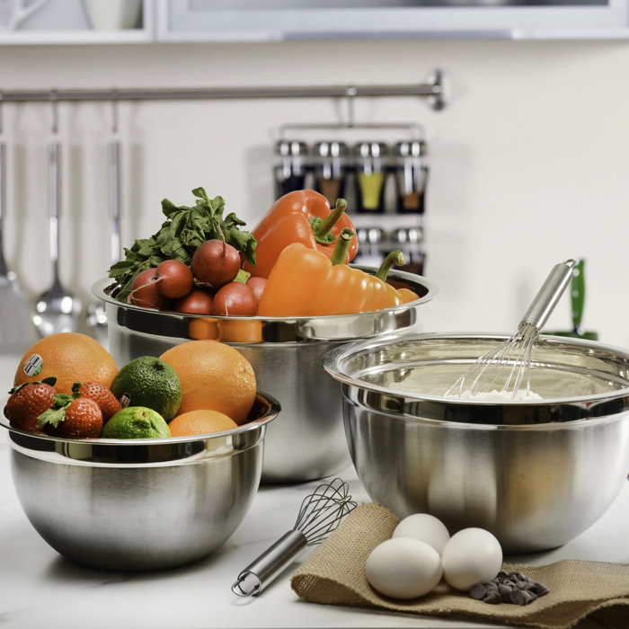 YBM Home Stainless Steel Nested Mixing Bowl Set | Wayfair