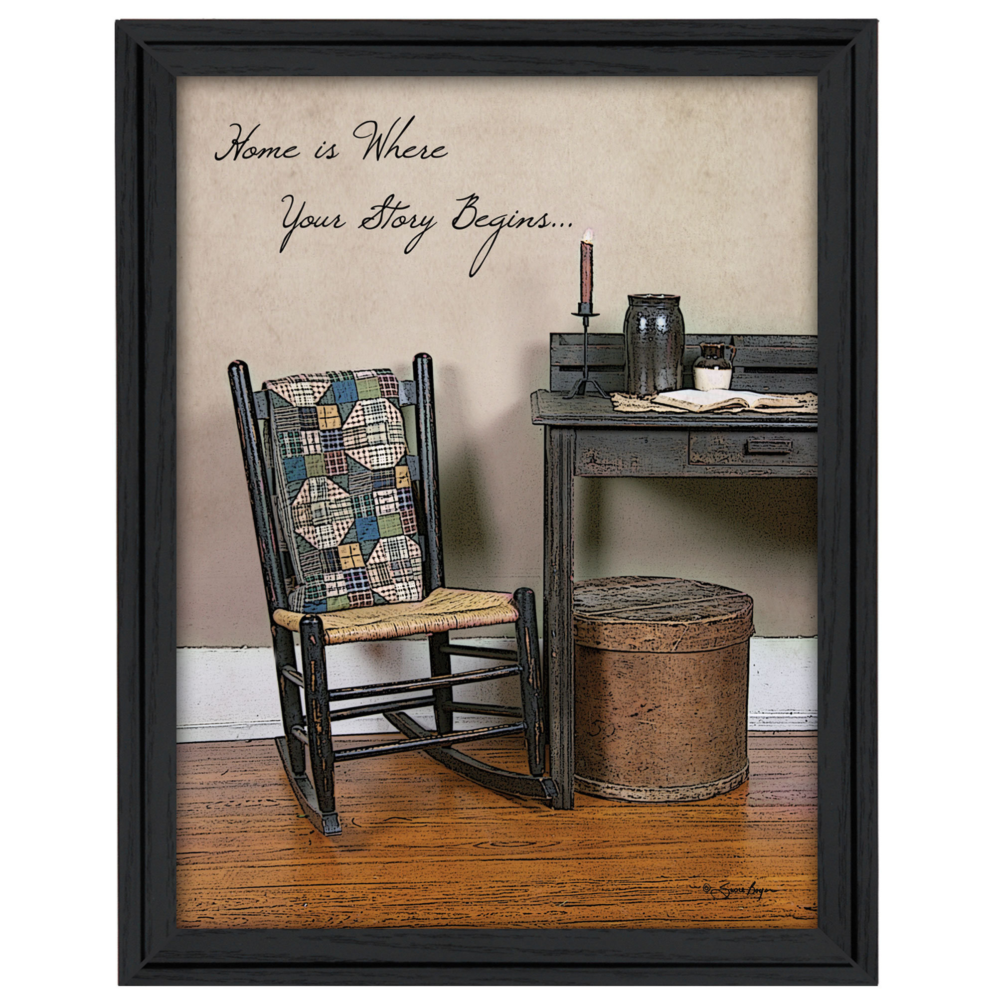 Trendy Decor 4U Home Story by Susan Boyer - Picture Frame Print | Wayfair