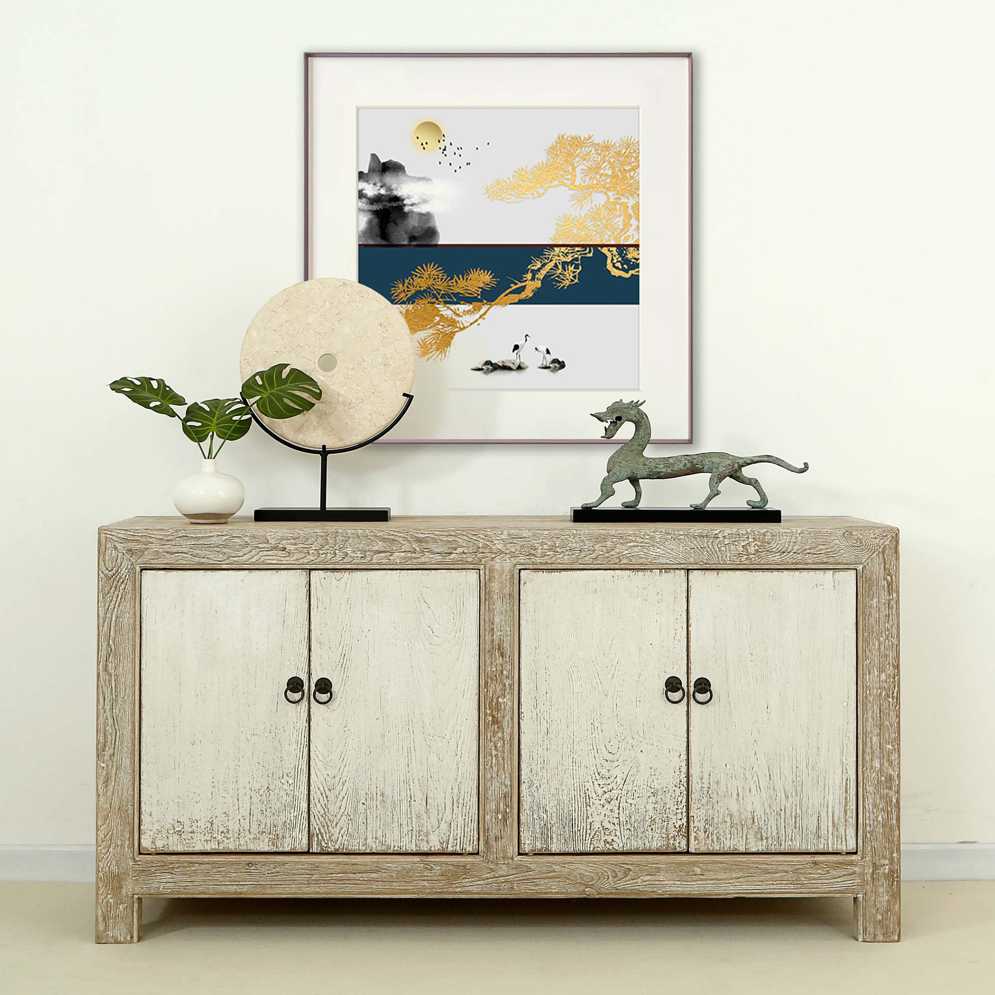 World Menagerie Lewie 67'' Wide Pine Solid Wood Buffet Table | Wayfair