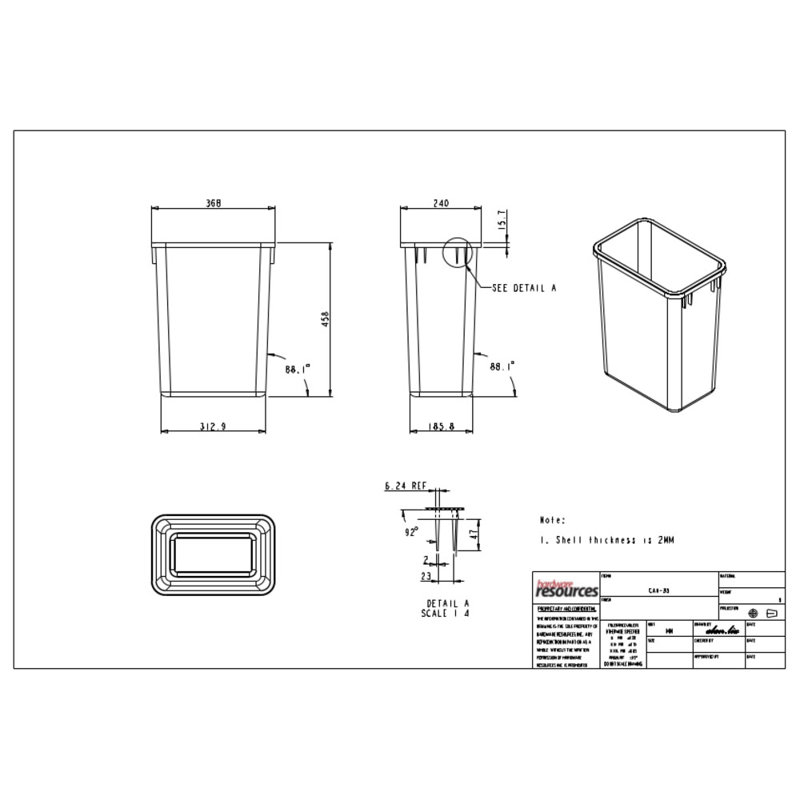 Hardware Resources Trash Can & Reviews | Wayfair