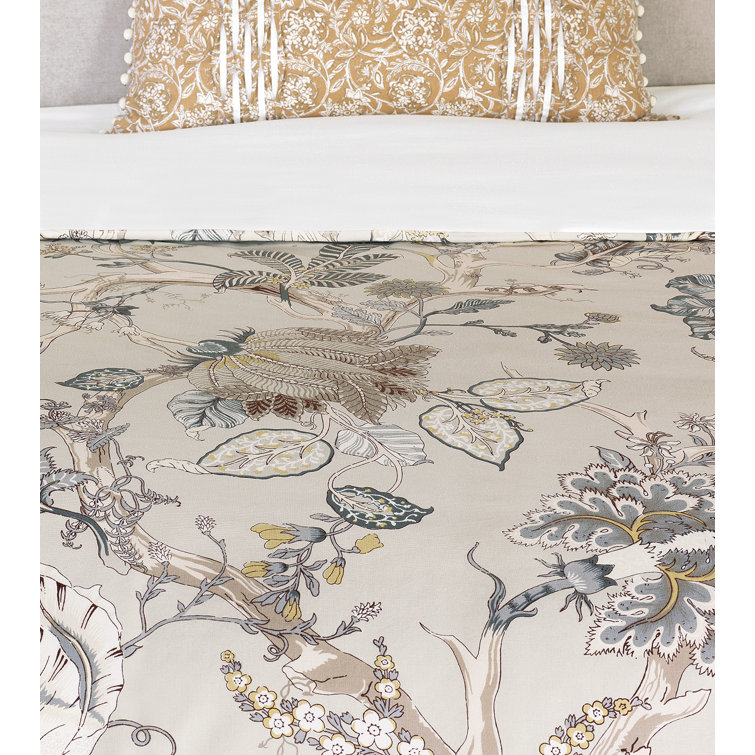 Eastern Accents Edith Beige/Gray Floral Comforter | Perigold