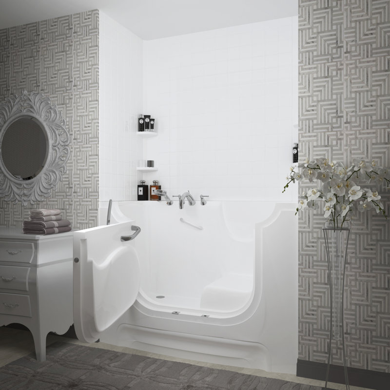 Therapeutic Tubs HandiTub 60'' x 30'' Walk-in Soaking Fiberglass ...