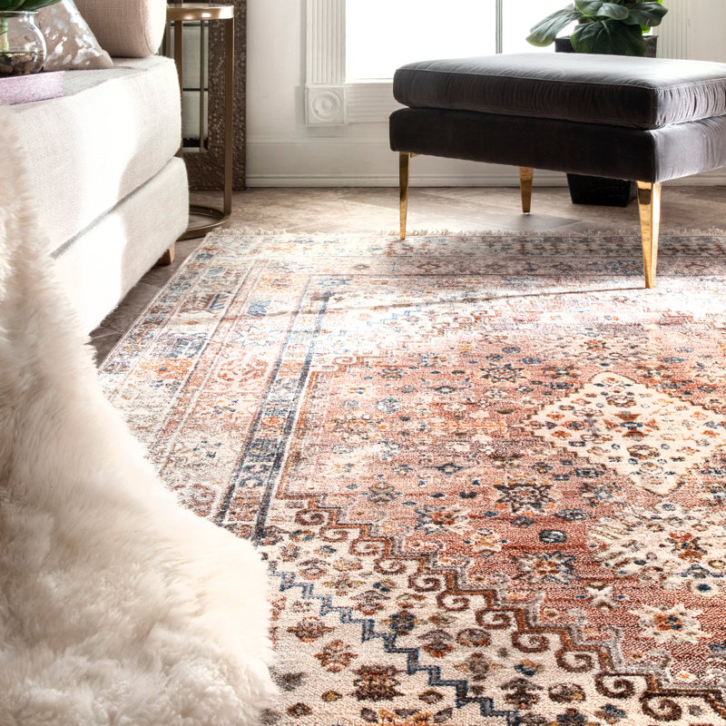 World Menagerie Futch Performance Blue Rug & Reviews | Wayfair