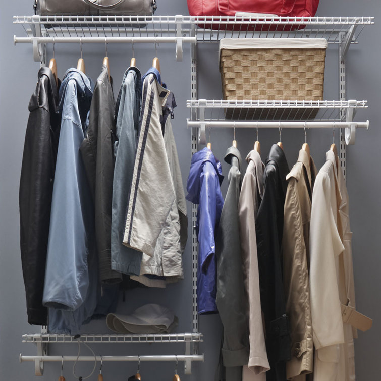 ClosetMaid ShelfTrack 48" W - 72" W Closet System Starter Kit & Reviews ...
