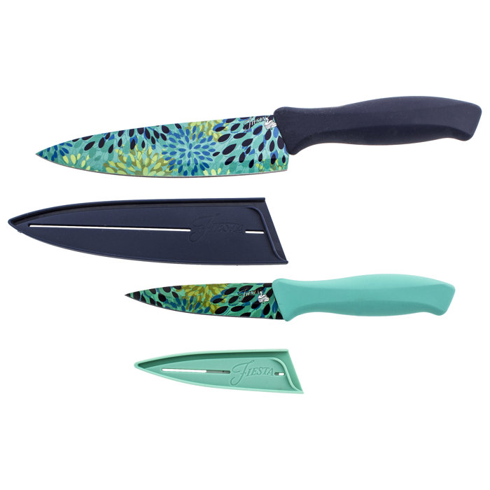 Fiesta 4 Piece Floral Decal Knife Set | Wayfair