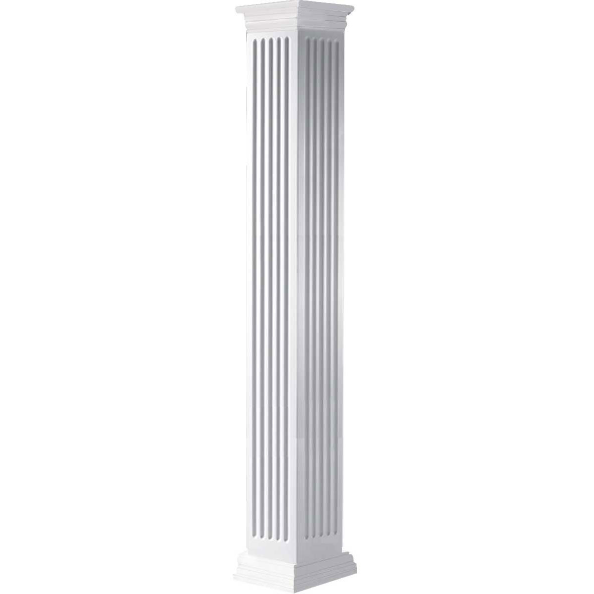 PCI Enterprises Craftsman Classic Square Non-Tapered, Fluted PVC Column ...