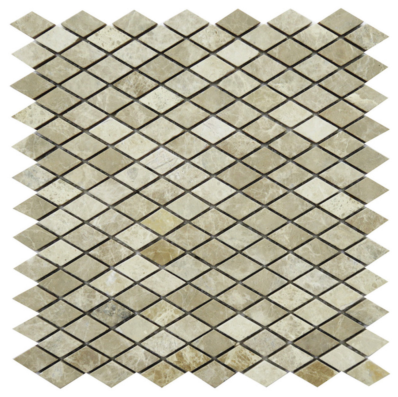 NovoTileStudio Fiuggi 1" x 1.5" Marble Grid Mosaic Wall & Floor Tile ...