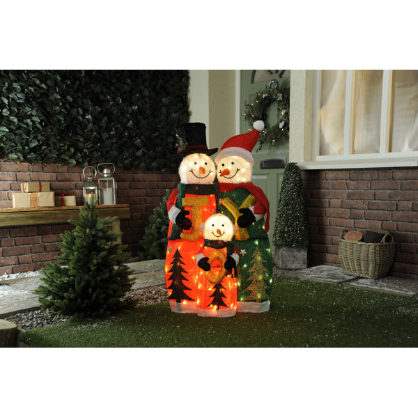 The Seasonal Aisle Snowman Family Lighted Display | Wayfair.co.uk