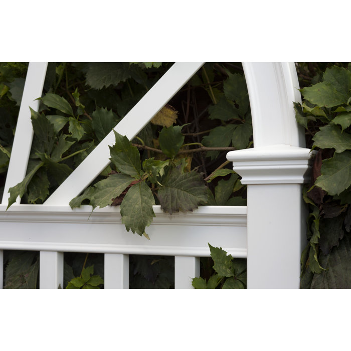 Charlton Home® Kerrimore 83.75'' H x 49'' W Vinyl Arched Trellis ...
