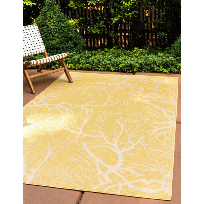 Ebern Designs Raelene Yellow Indoor/Outdoor Rug & Reviews | Wayfair