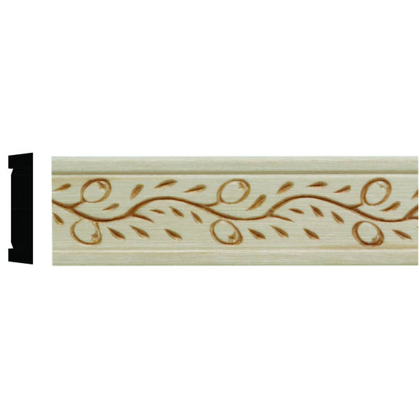Ornamental Mouldings Hardwood Embossed Greek Key Trim Moulding 1.07" H ...