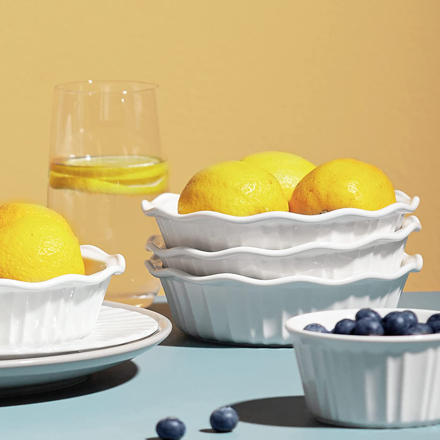 Lifver 4 -Piece Ceramic Round Baking Dish Set | Wayfair