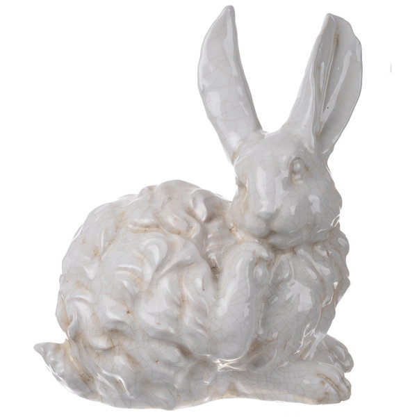 White-ceramic-rabbit | Wayfair