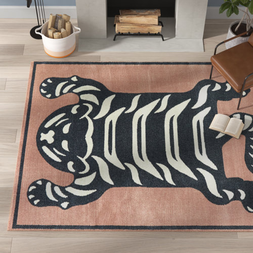 Langley Street Hasting Performance Rust/Black Rug & Reviews | Wayfair