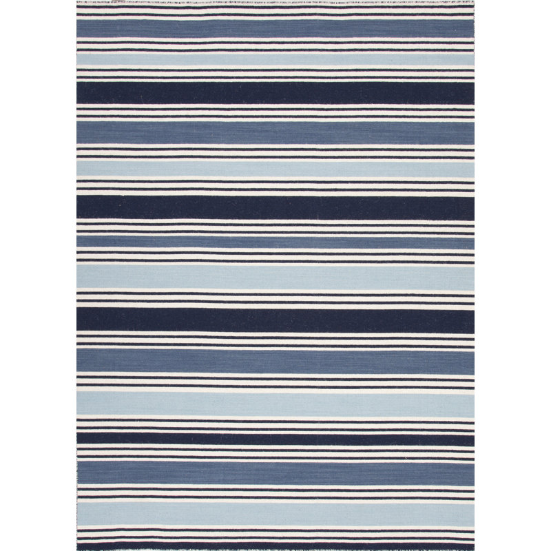 Longshore Tides Oceane Handmade Flatweave Wool Blue/White Rug & Reviews ...