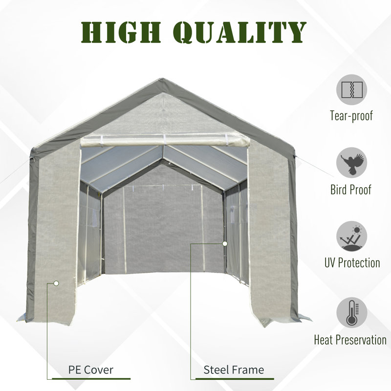 Outsunny 10' W x 20' D Greenhouse & Reviews | Wayfair
