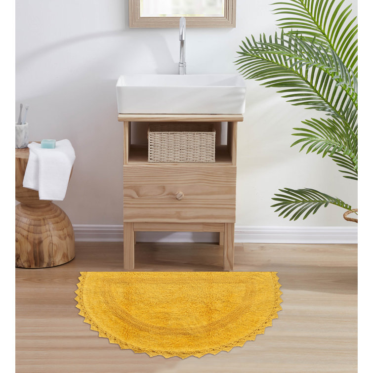 Red Barrel Studio® Crochet Triangle Lace Bath Rug | Wayfair