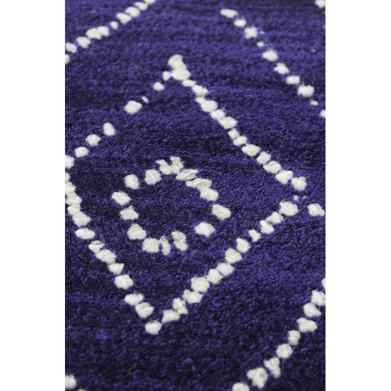 Mercury Row® Utsey Handmade Hand-Tufted Wool Navy Rug & Reviews | Wayfair
