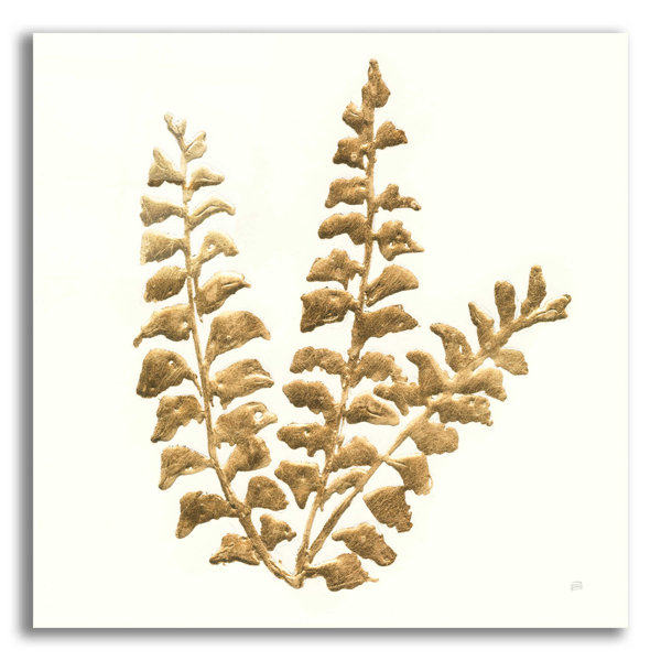 House of Hampton® Gilded Fern III by Chris Paschke - Unframed Painting ...