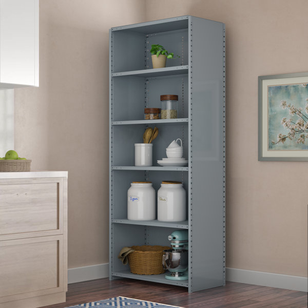 Hallowell Hi-Tech Extra Heavy-Duty Closed Type 5 Shelf Shelving Unit ...